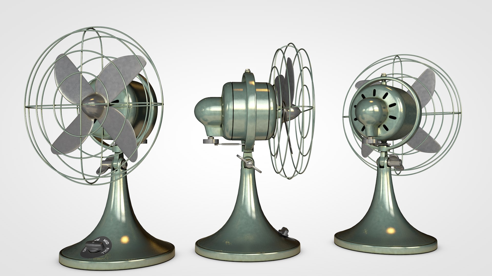 3D Table Fan Retro Model - TurboSquid 1948209