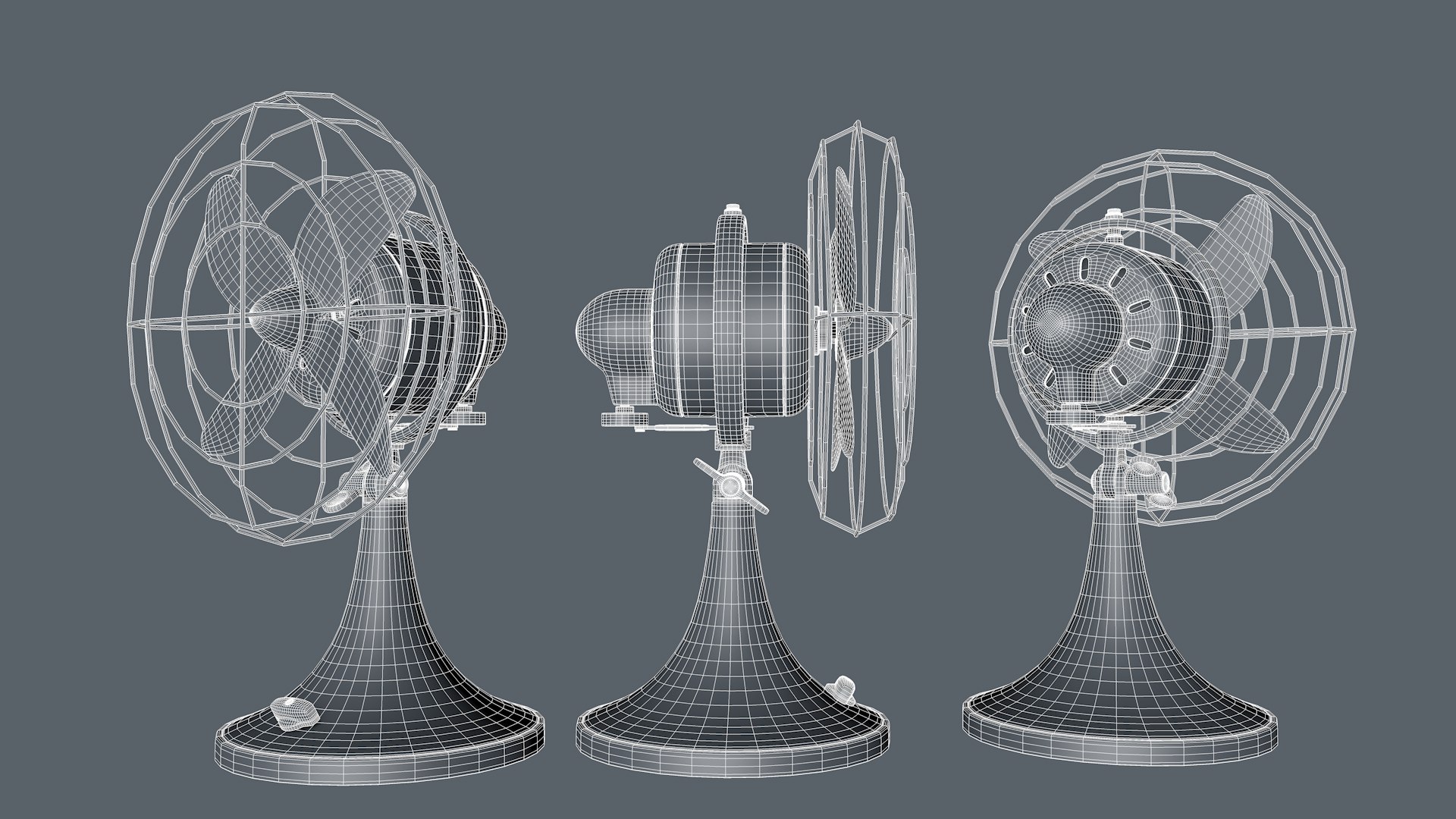 3D Table Fan Retro Model - TurboSquid 1948209
