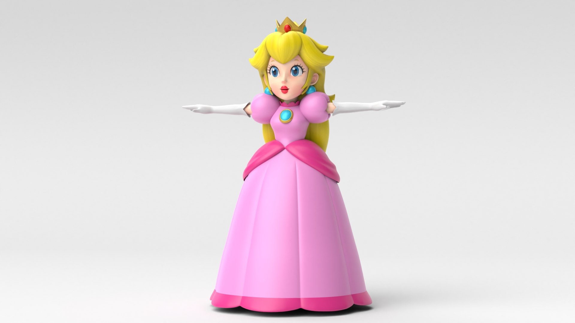 3D Princess Peach - TurboSquid 1808002