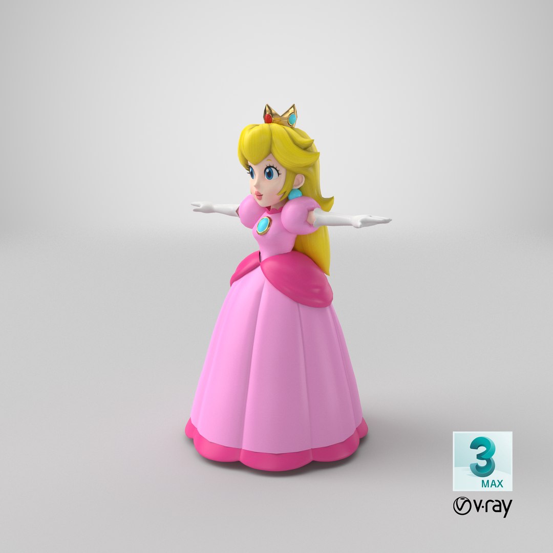 3D Princess Peach - TurboSquid 1808002