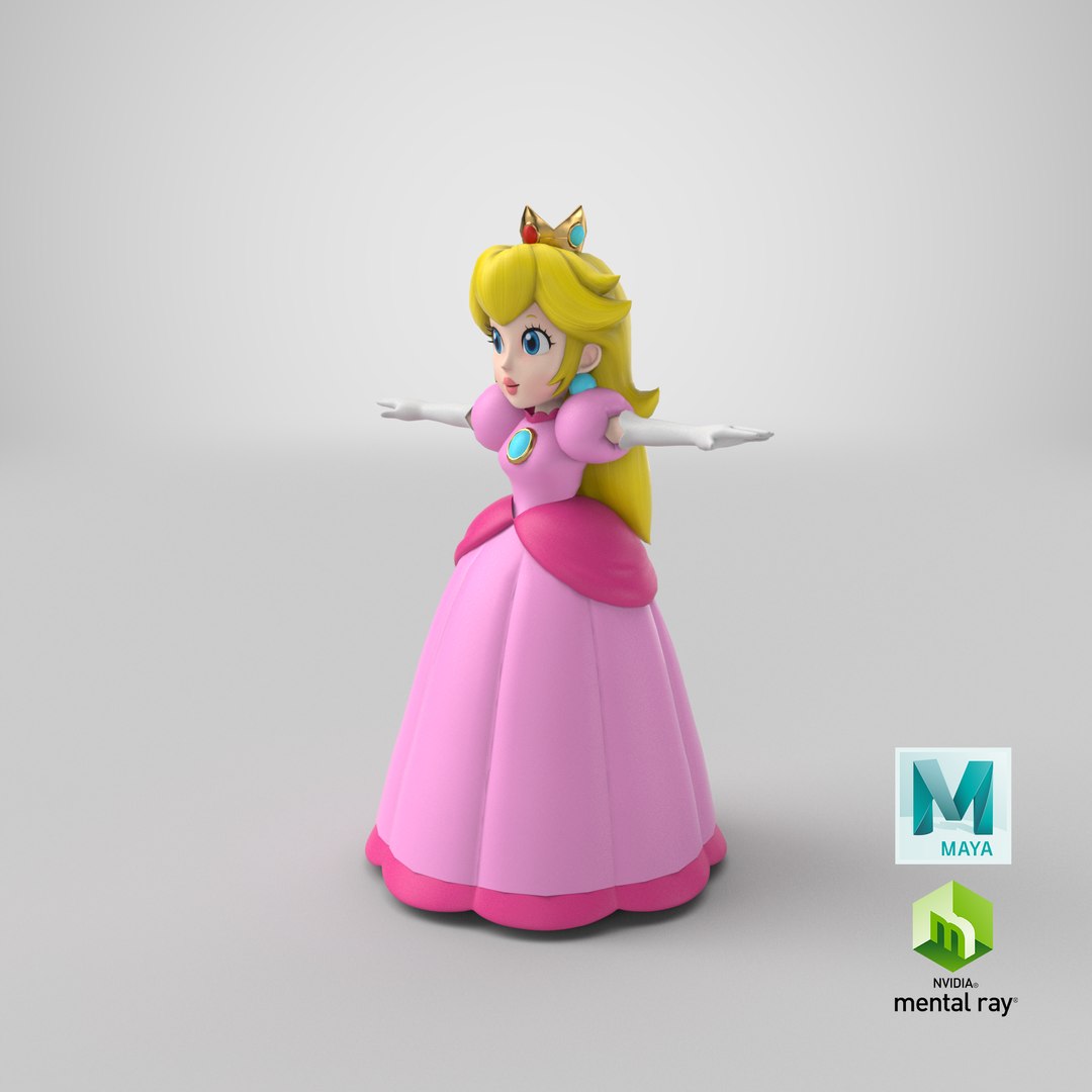 3D Princess Peach - TurboSquid 1808002