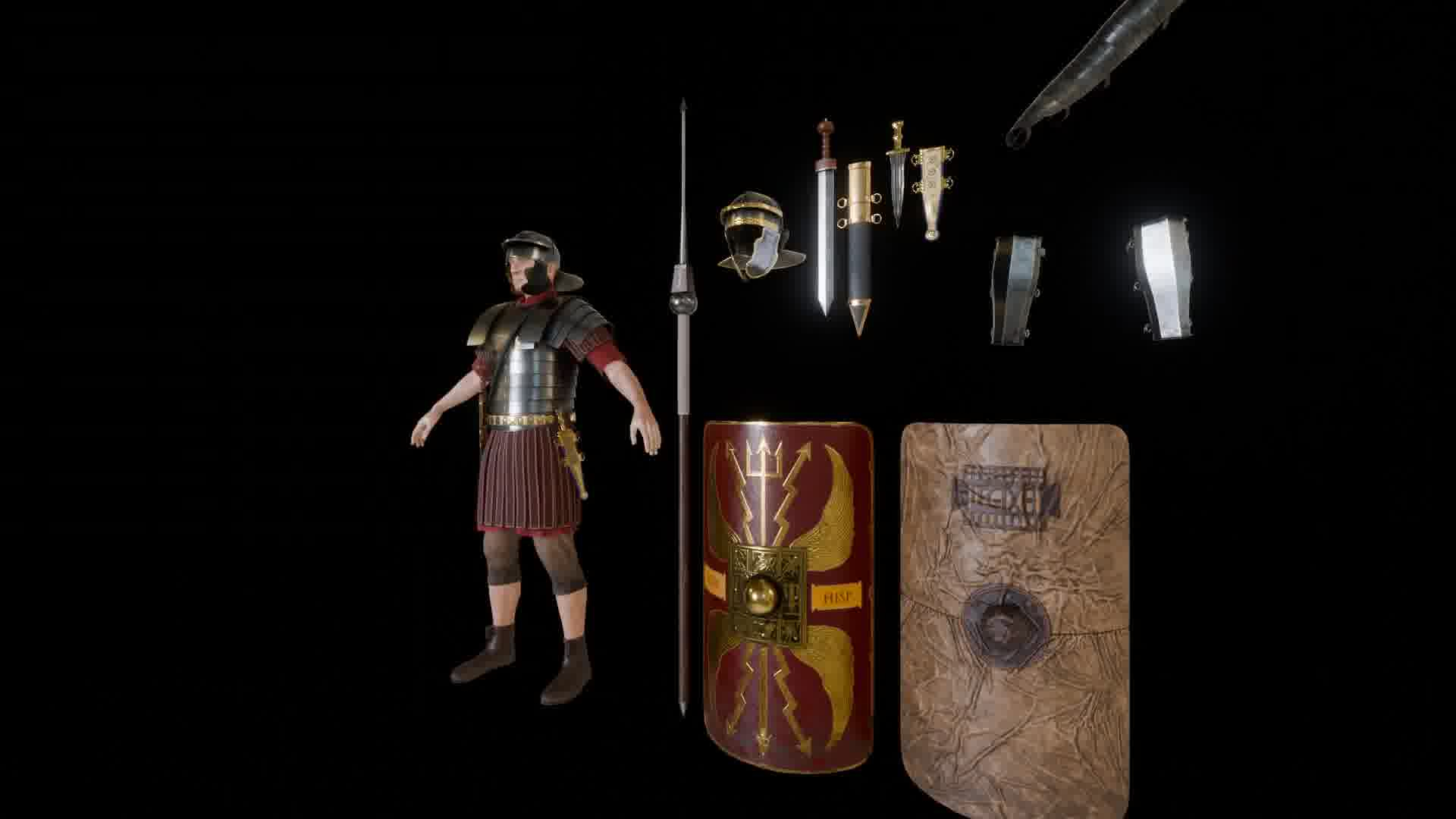 Roman Legionary Leg IX Hispana 120 AD - Rigged Model - TurboSquid 2224007