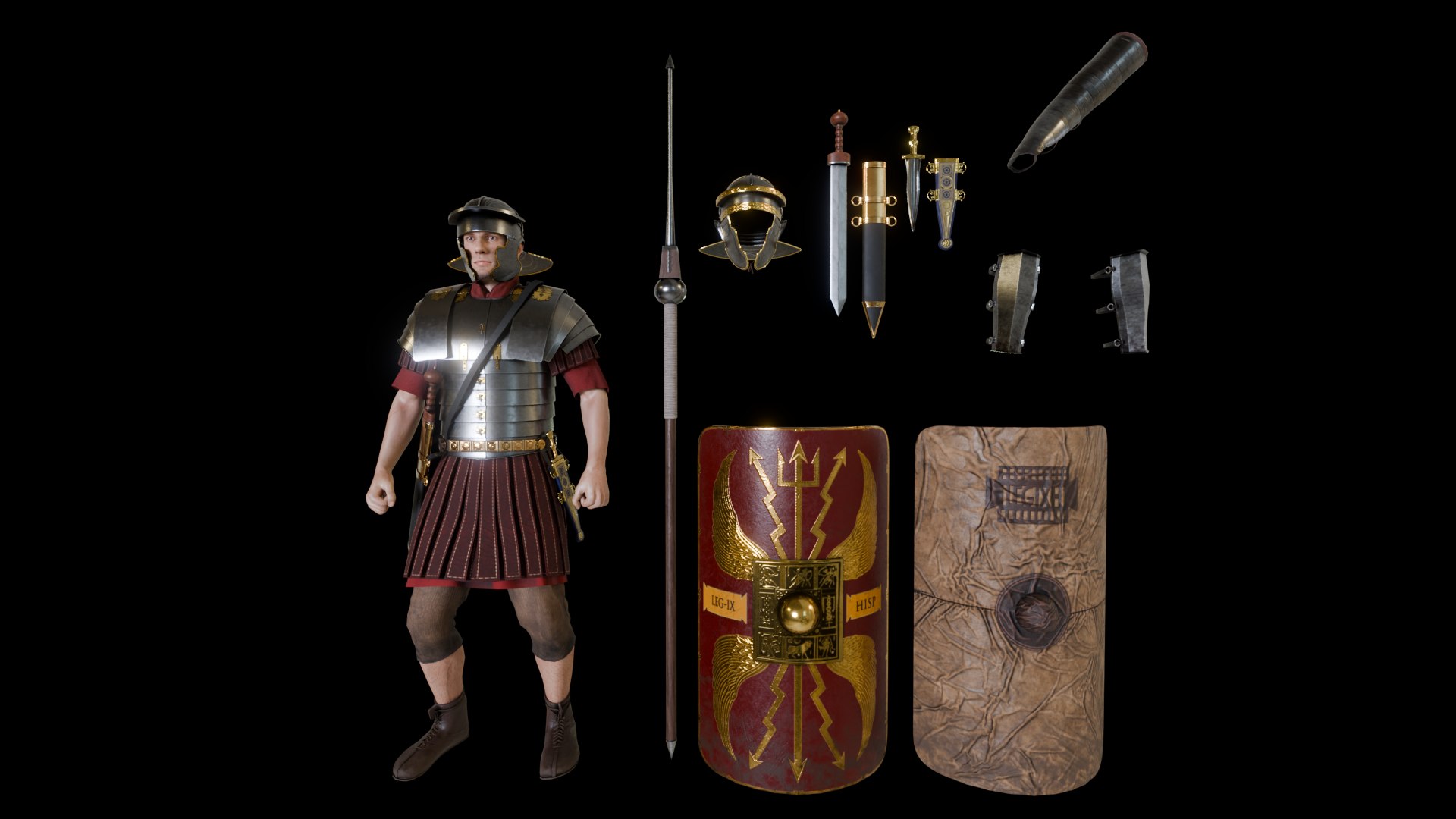 Roman Legionary Leg IX Hispana 120 AD - Rigged Model - TurboSquid 2224007