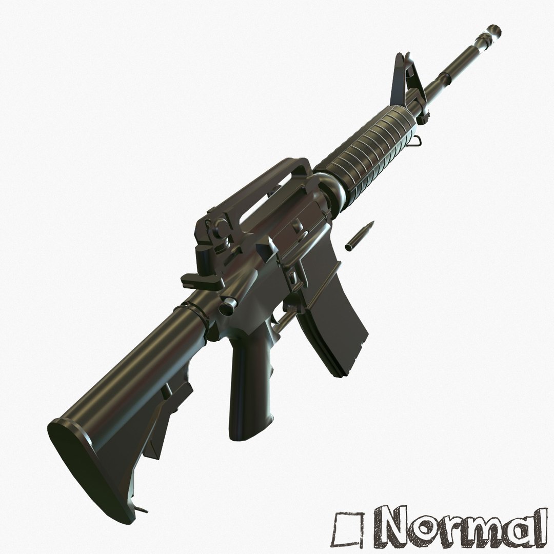 3d m4a1 polys model