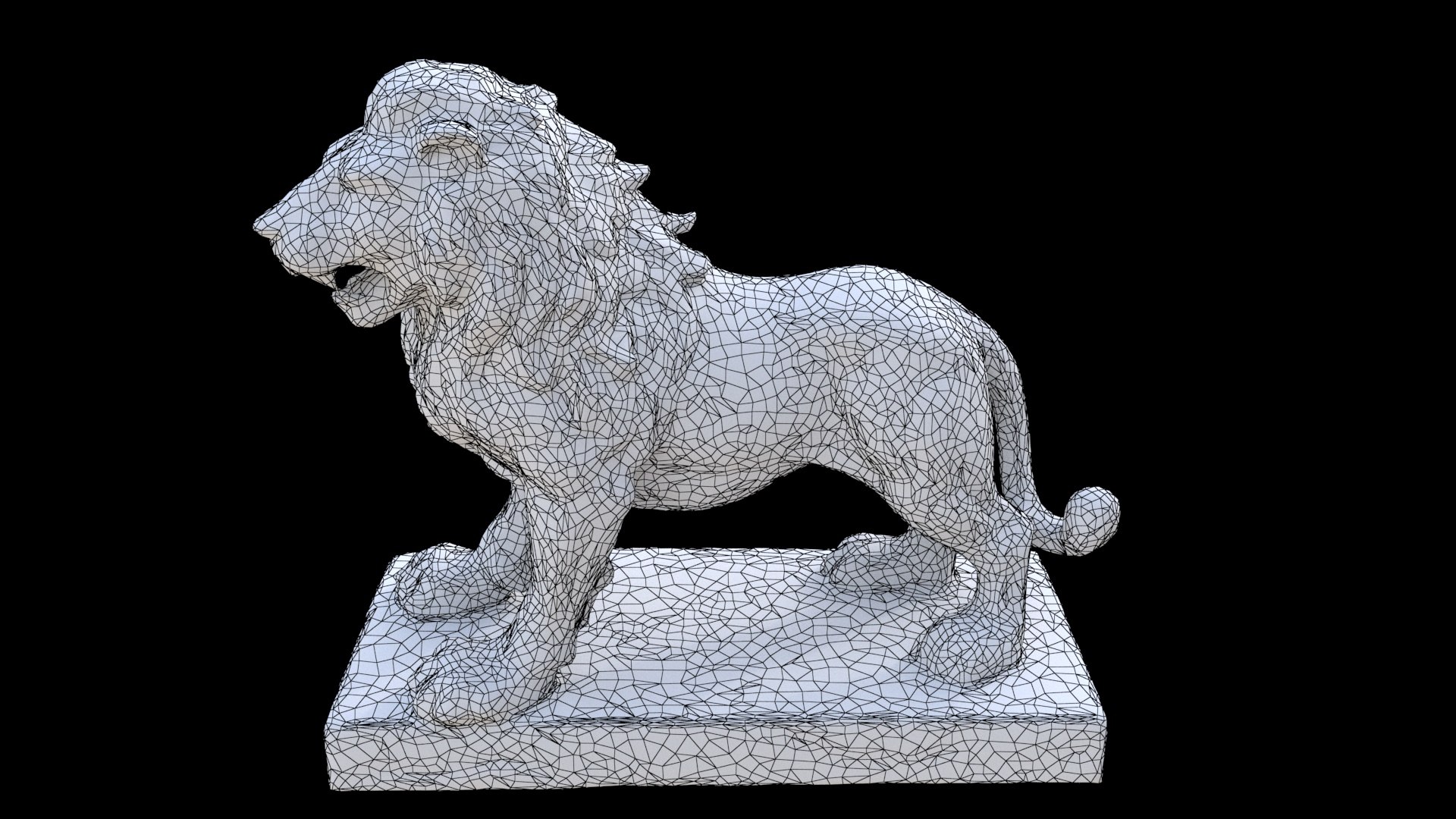 3D Lion Sculpture Model - TurboSquid 2331539