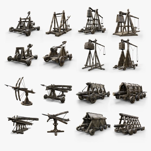 3D TREBUCHET CONSTRUCTION WAR MACHINE MEDIEVAL SIEGE ENGINE BATTLE ...