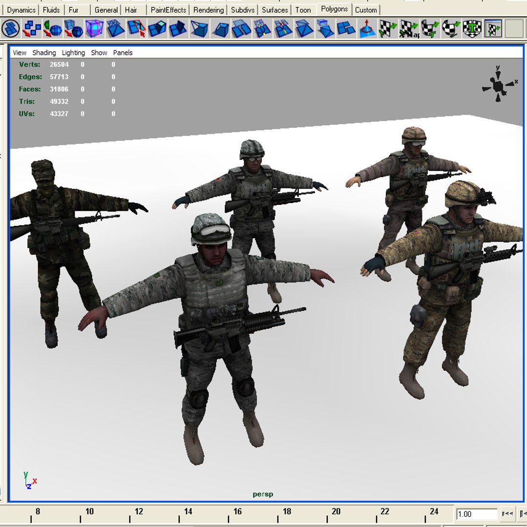 Usarmy Military 3d Model