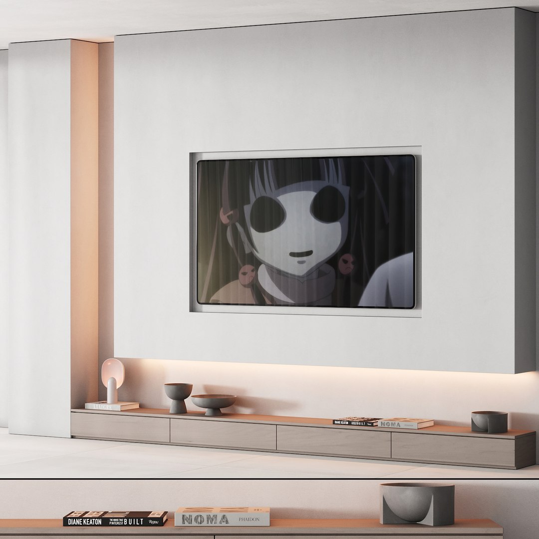 156 Tv Wall Kit 05 Minimal Wood Warm Gray 00 3D - TurboSquid 2039490