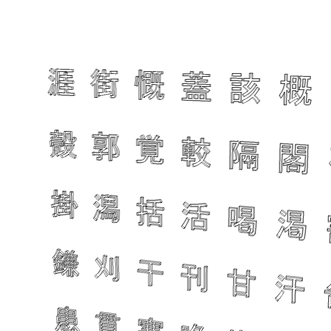 Chinese Ms Gothic Font 3D Model - TurboSquid 1157366