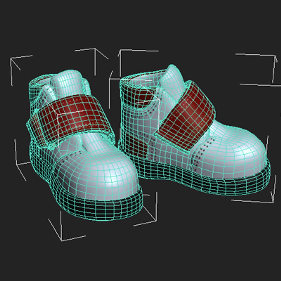 Kids Shoes 3d Model