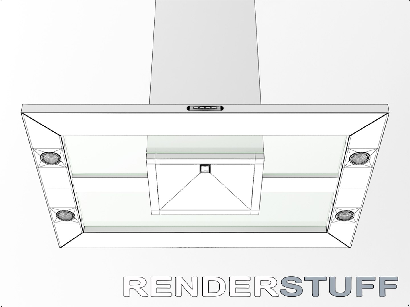 3d extractor hoods cooker model