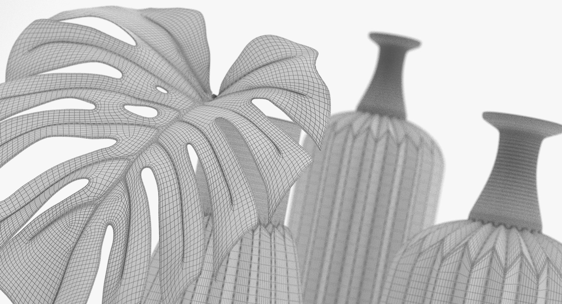 3D Monstera Leaves Model - TurboSquid 1282941