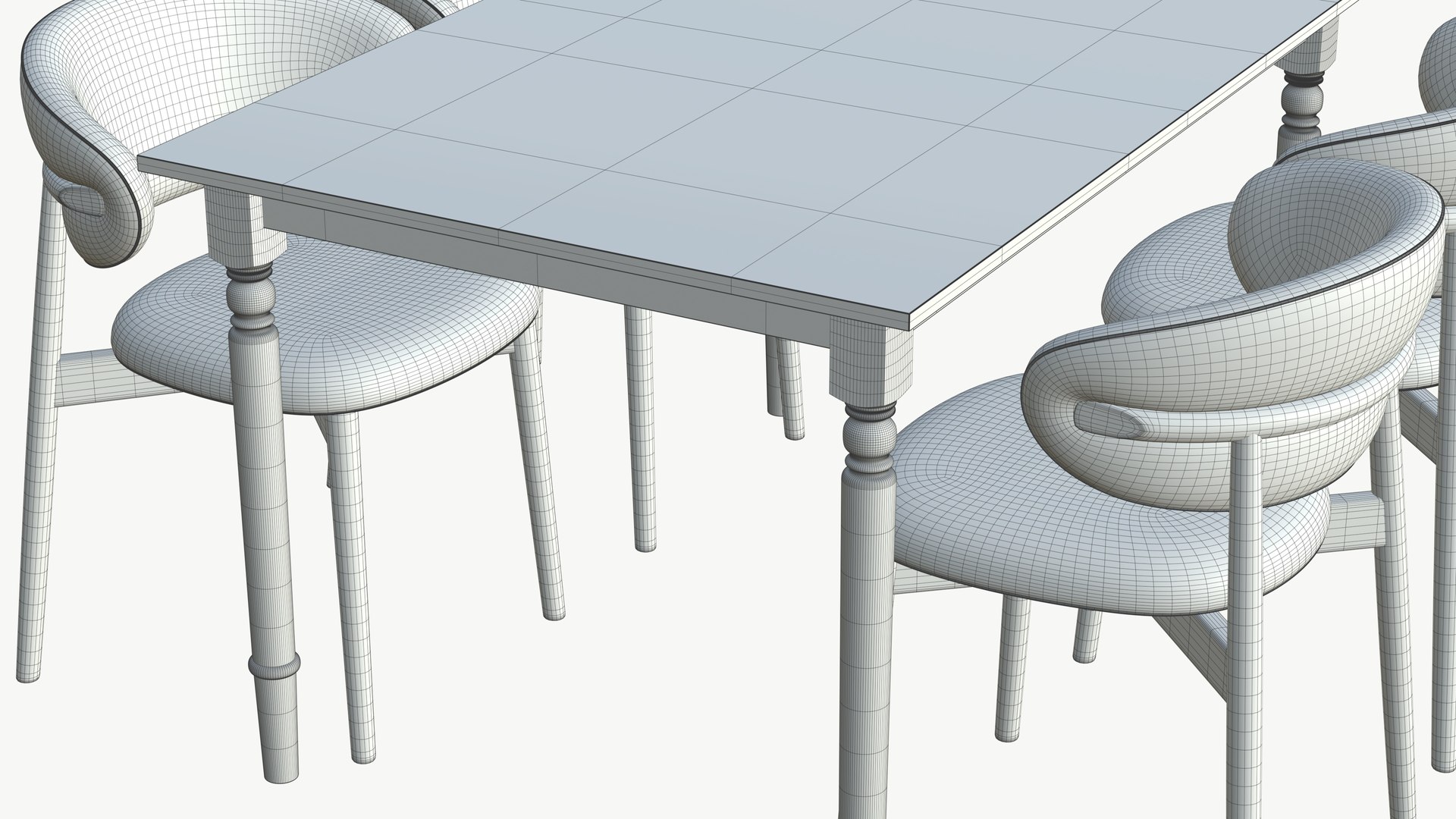 3D Modern Dining Table Chair New Design model - TurboSquid 2013919