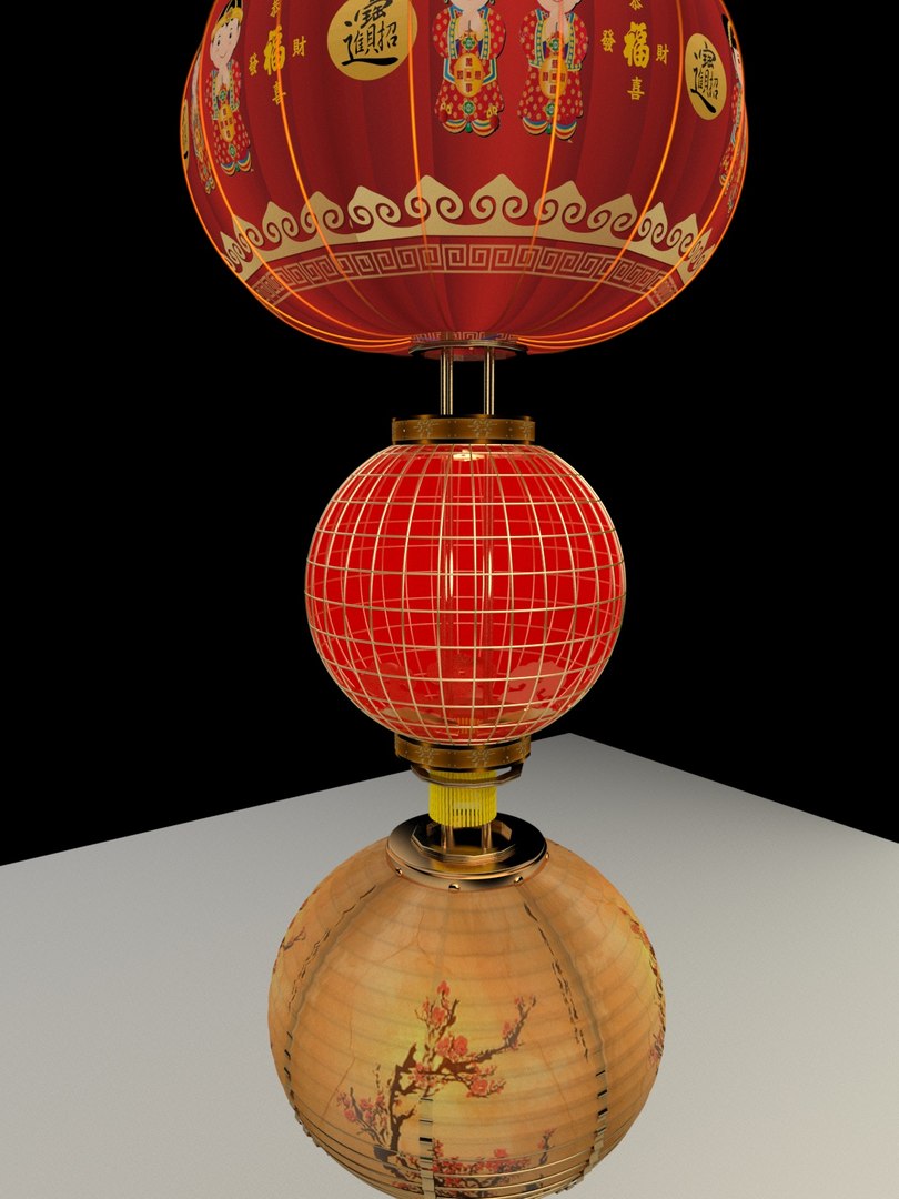 3D Chinese Red Lantern Model - TurboSquid 1600653