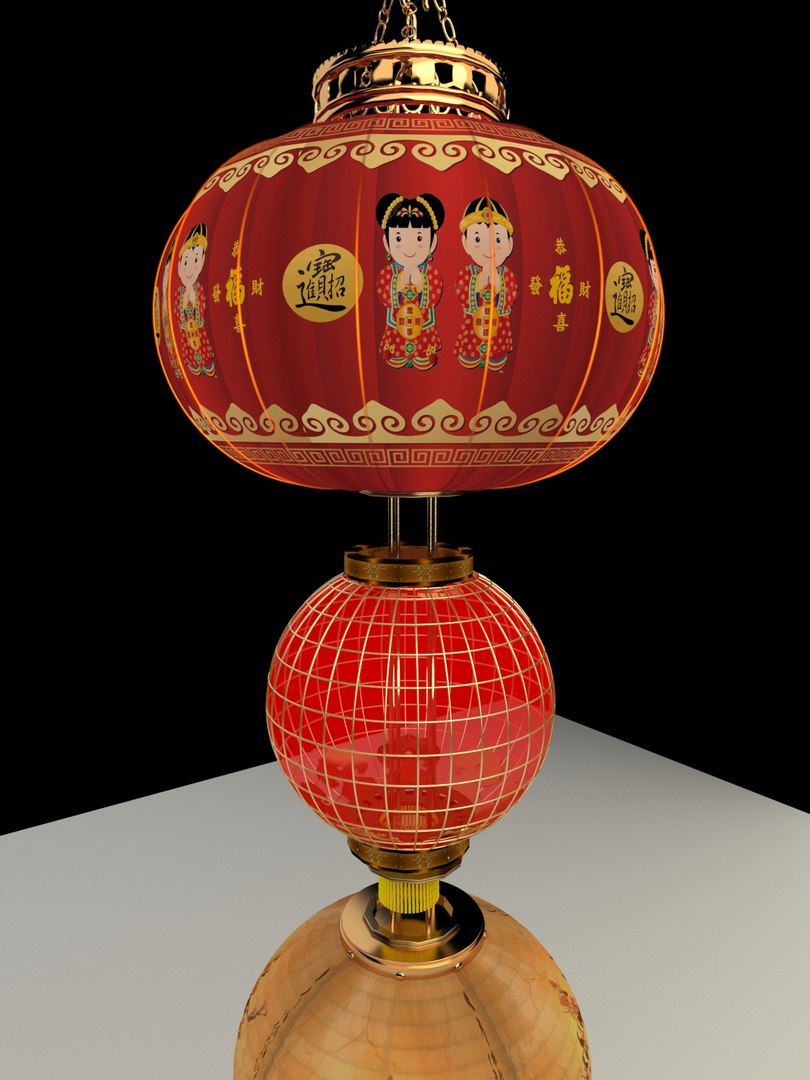 3D Chinese Red Lantern Model - TurboSquid 1600653
