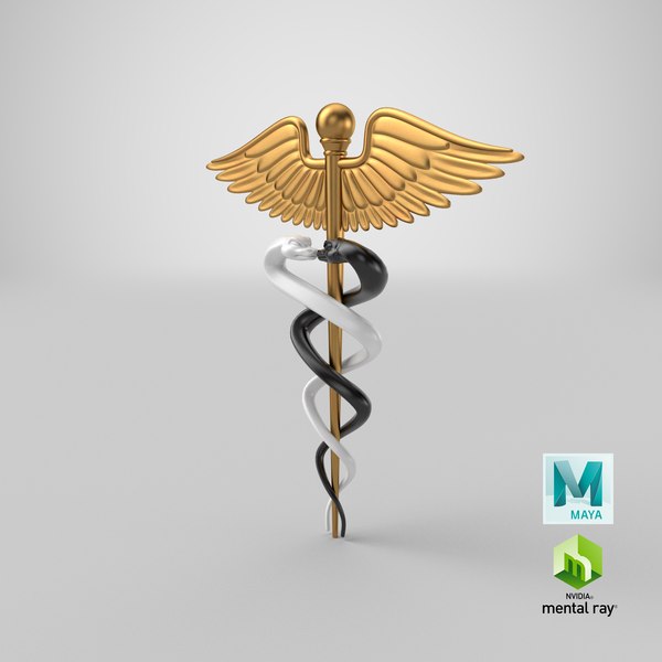 3D model caduceus medical symbol - TurboSquid 1496487