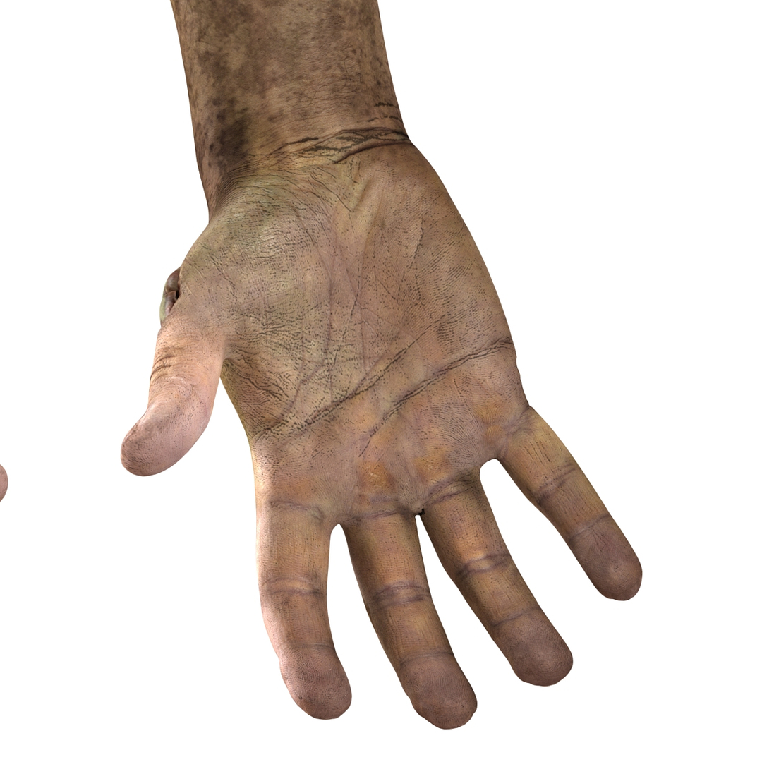 3d zombie hands