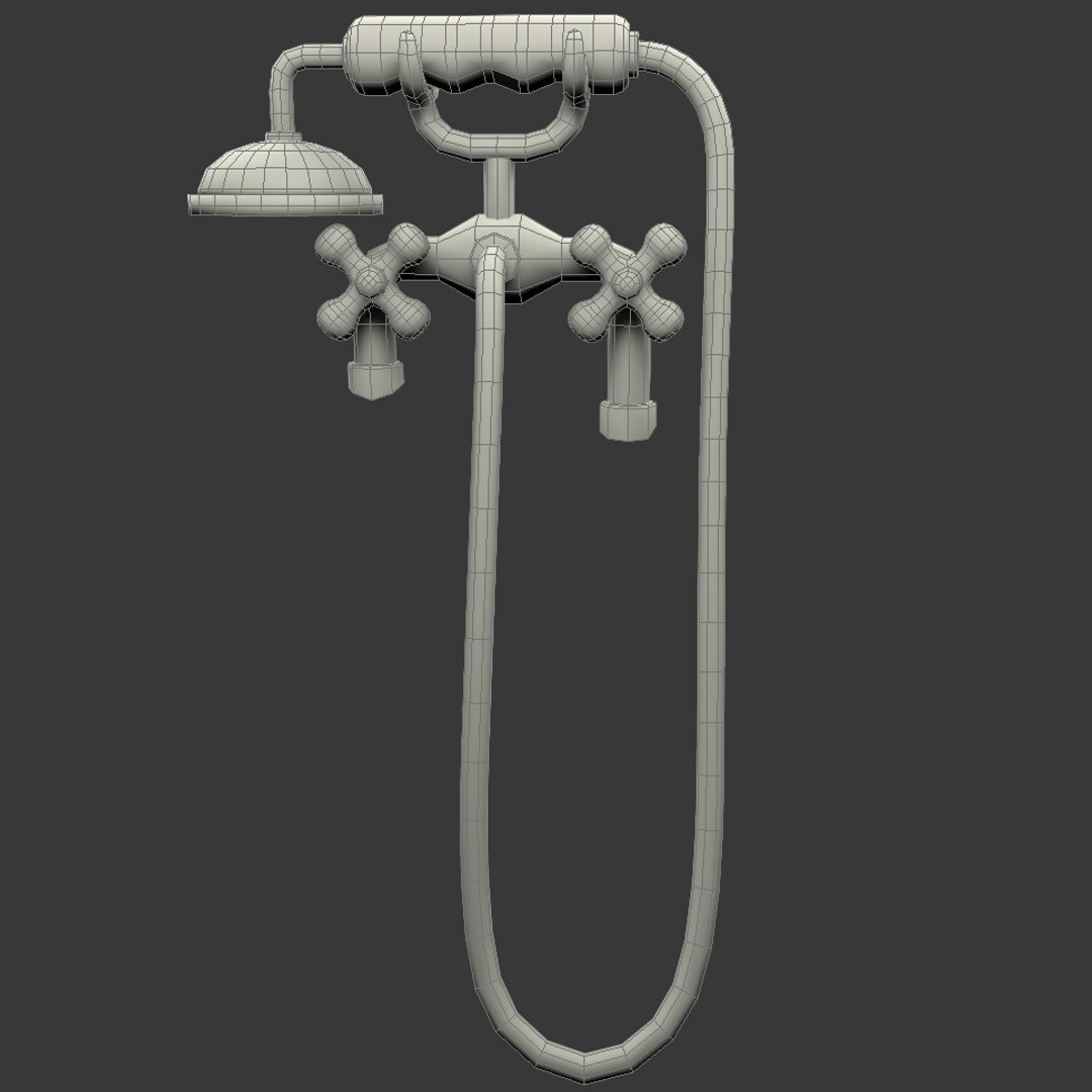 Cartoon Water Tap Shower 3D Model - TurboSquid 1158105