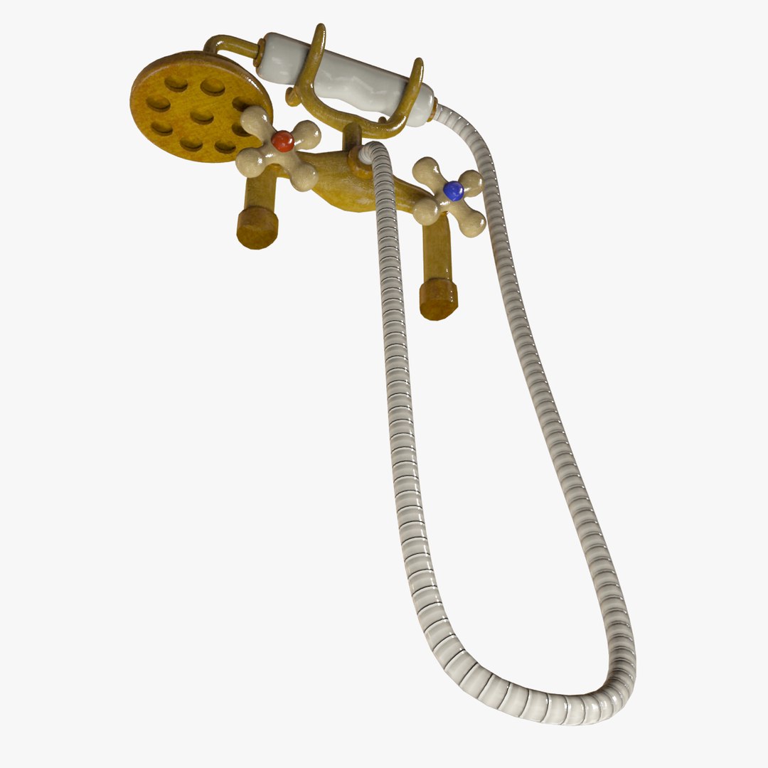 Cartoon Water Tap Shower 3D Model - TurboSquid 1158105