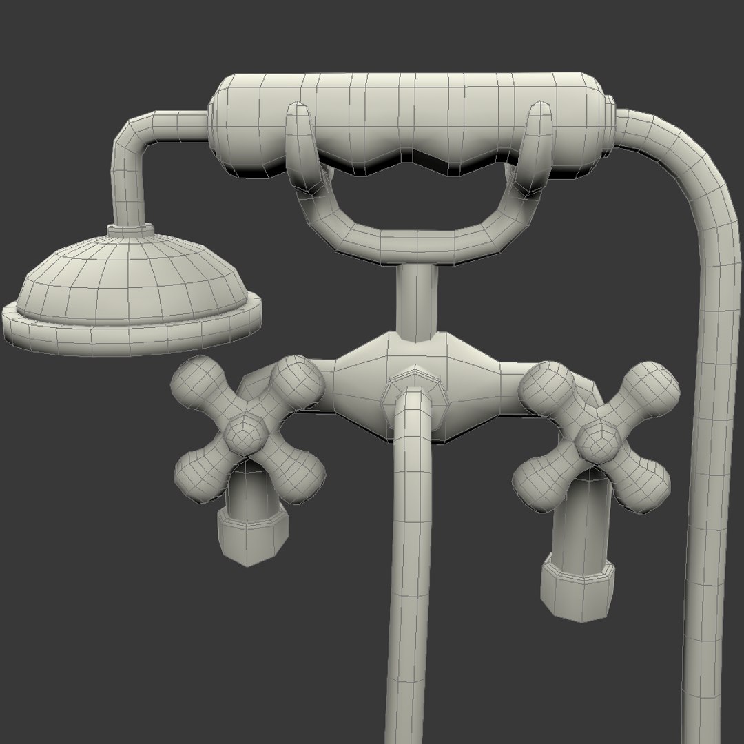 Cartoon Water Tap Shower 3D Model - TurboSquid 1158105