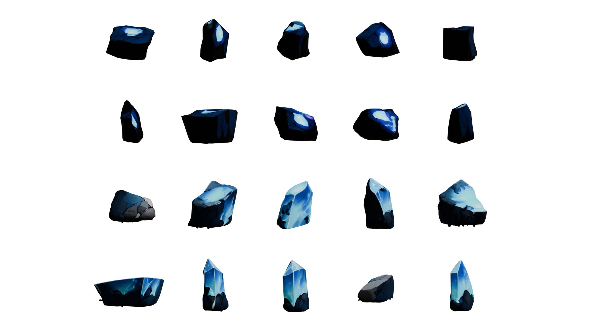3D Magic Stones 100 Pack Vol 1 - TurboSquid 2380895