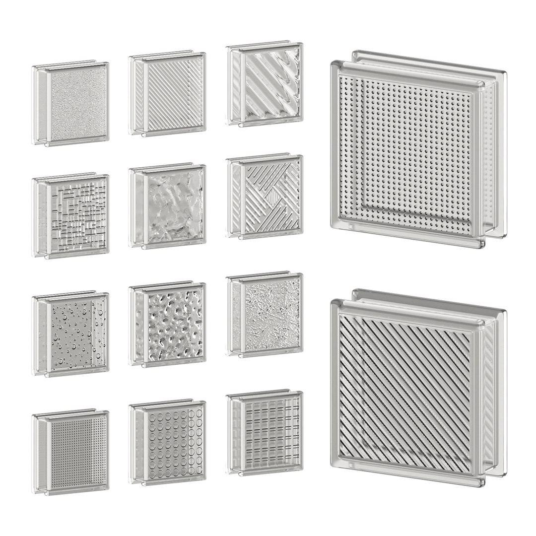 3D Glass Blocks Set 01-04 - TurboSquid 1910166