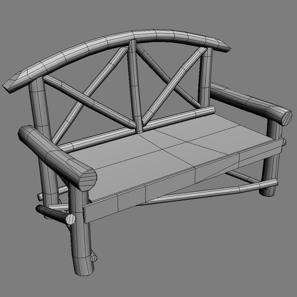 free 3ds mode landscape park bench natural