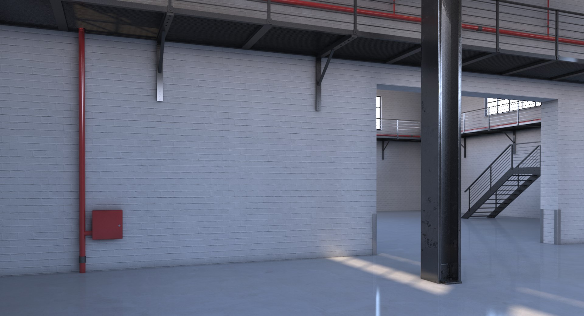 warehouse interior 3d model