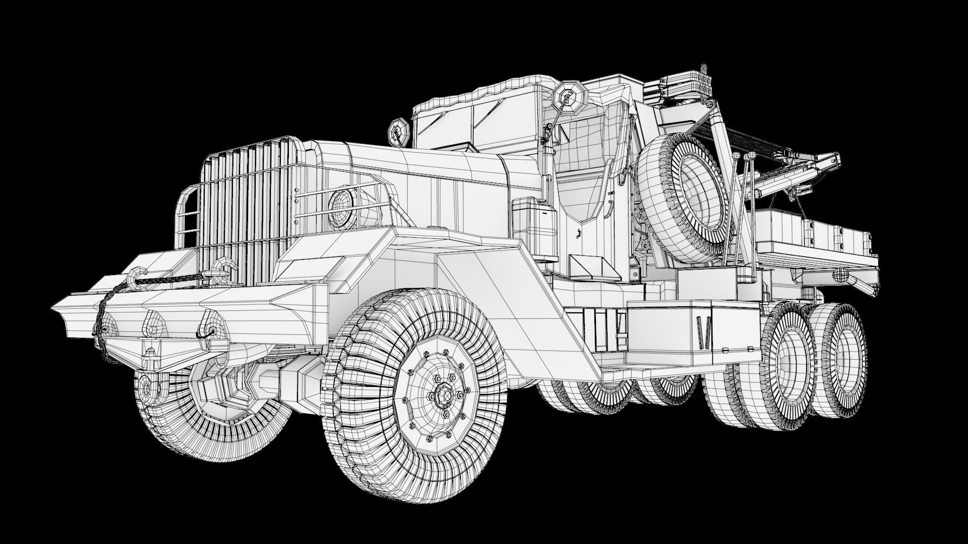 army ward diamond t 3d model