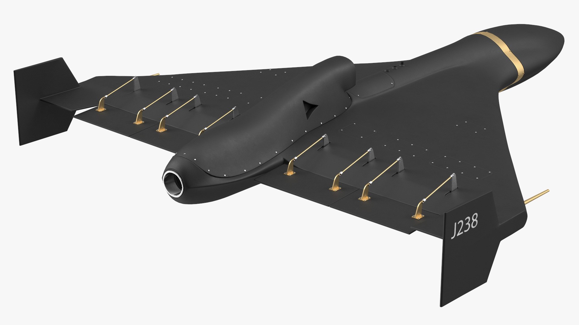 3D Shahed 238 Kamikaze Drone Black Model - TurboSquid 2232760