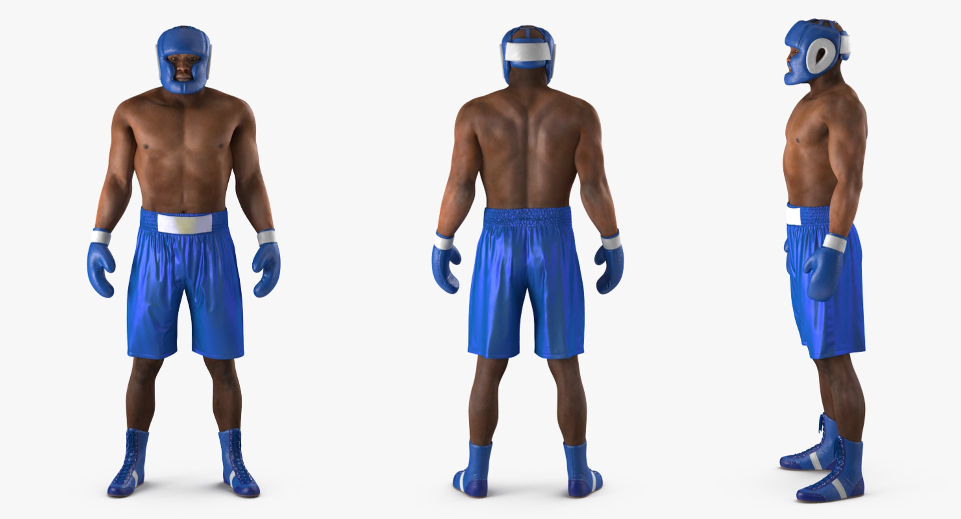 3D Boxers Rigged - TurboSquid 1516471