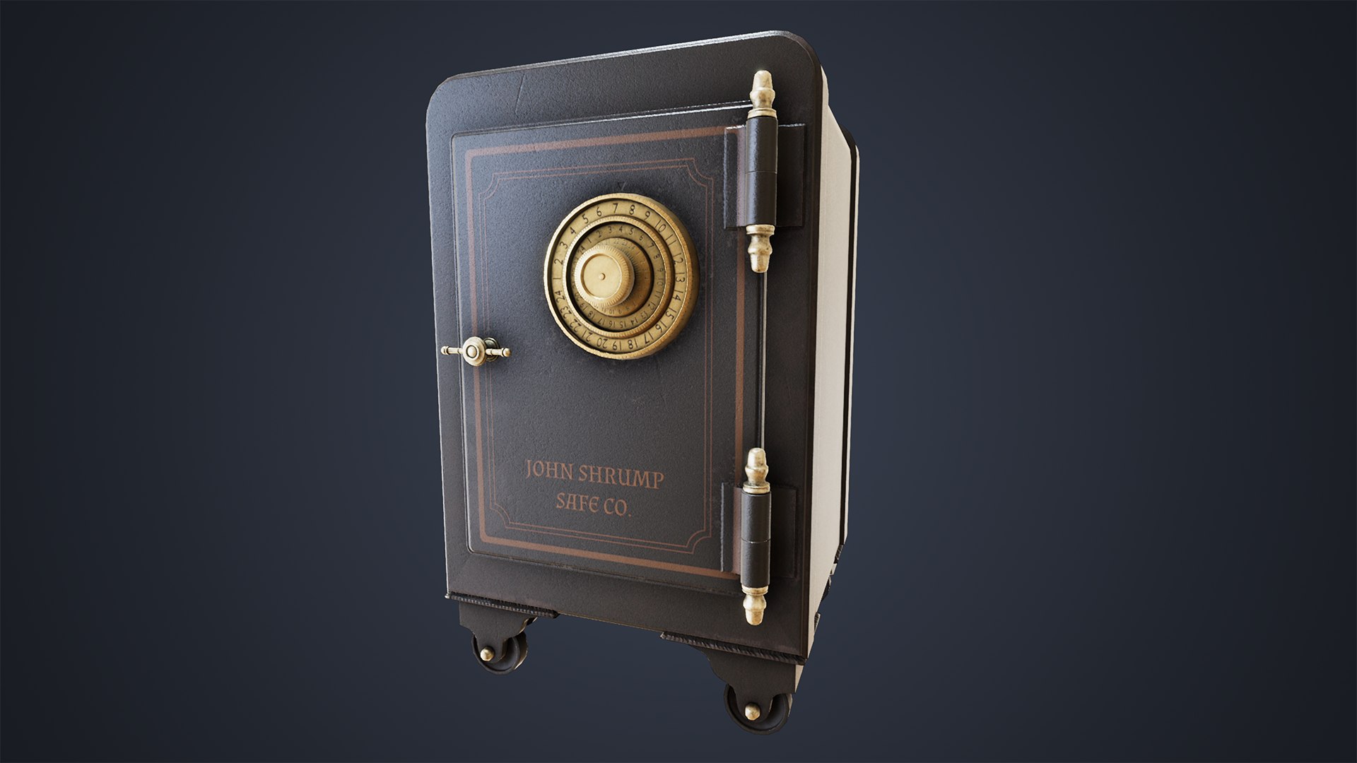 3D vintage safe - TurboSquid 1654050