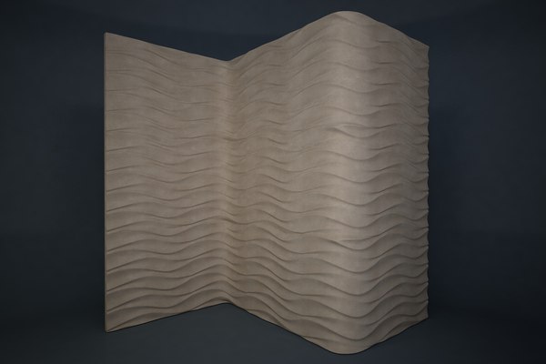 05 웨이브 패턴 벽 3D 모델 - TurboSquid 1440502