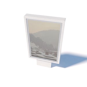 free simple billboard aspect ratio 3d model