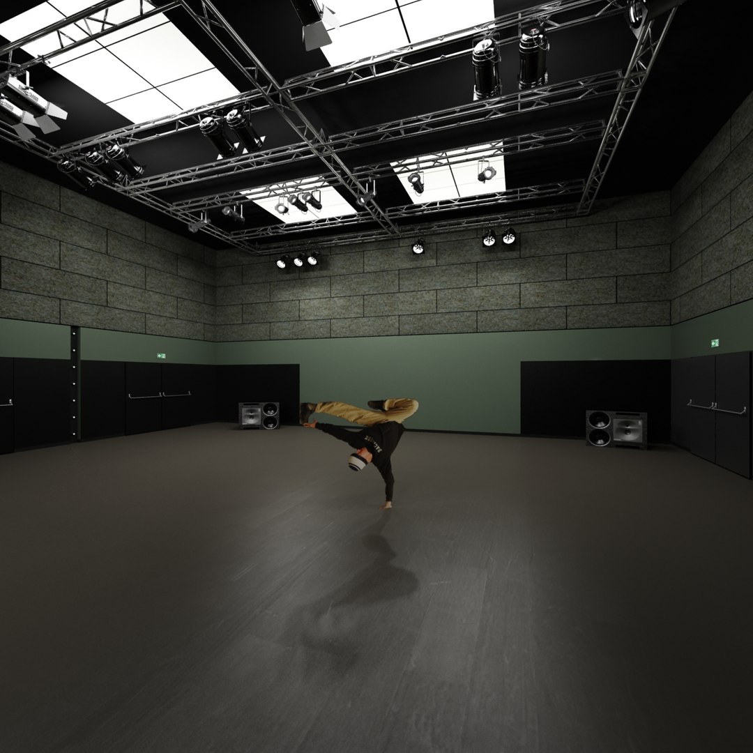 3d Obj Dance Hall Interior