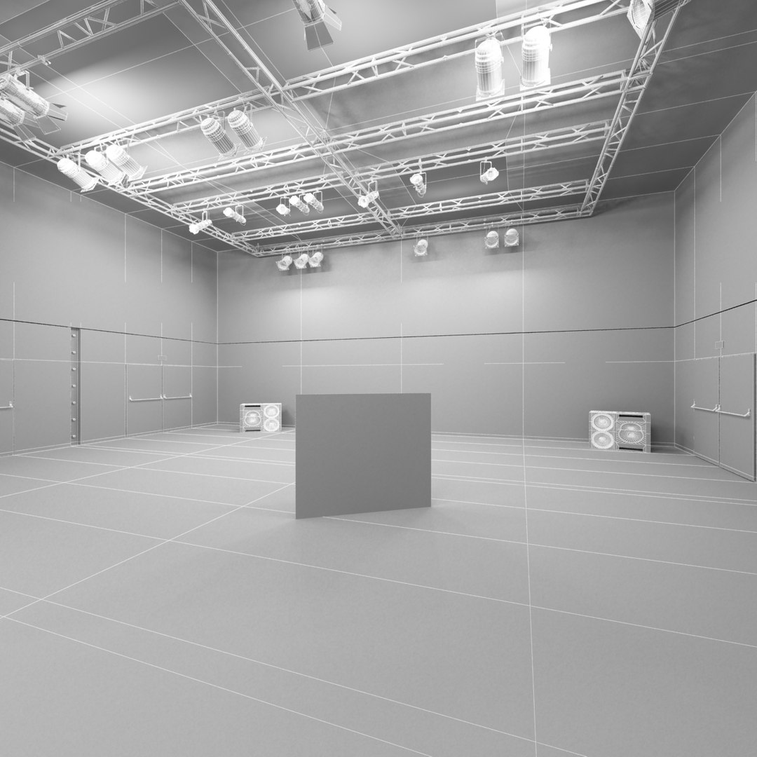 3d Obj Dance Hall Interior