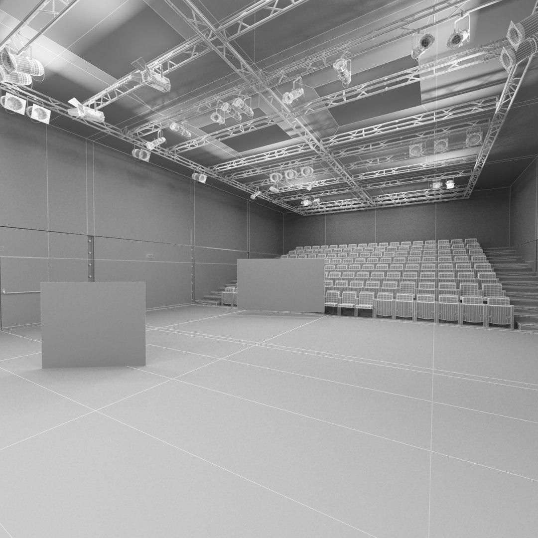 3d Obj Dance Hall Interior