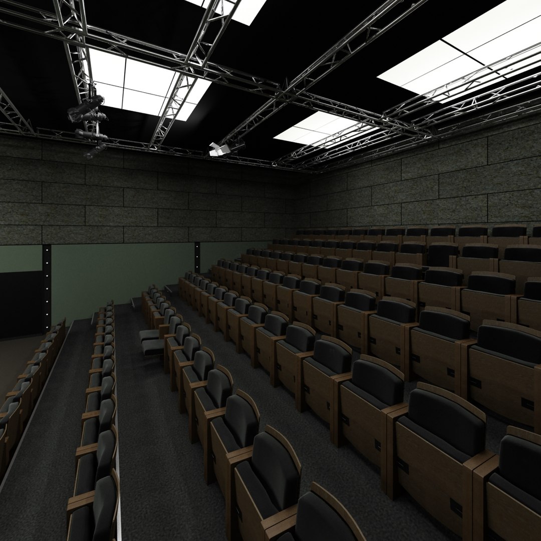 3d Obj Dance Hall Interior