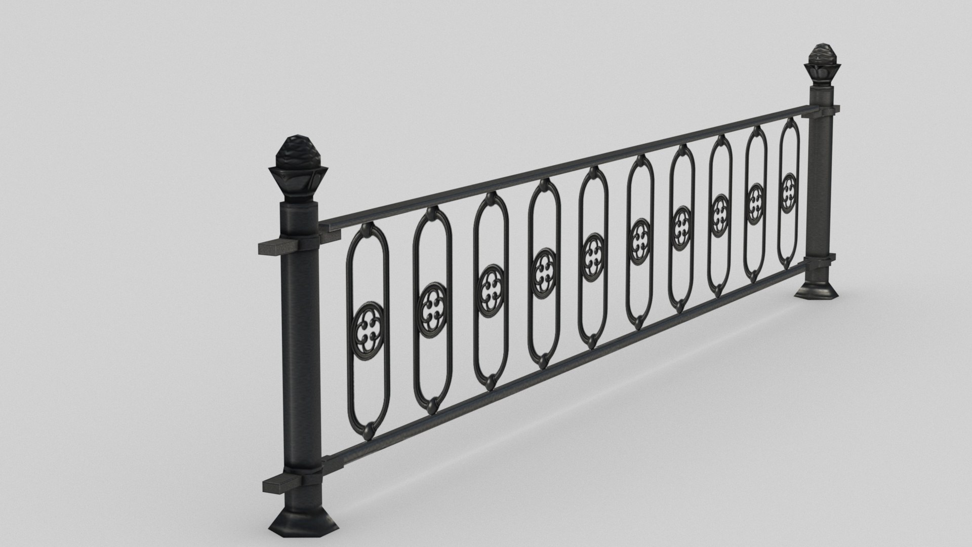 3D 3D Low Poly Railing model - TurboSquid 1910839