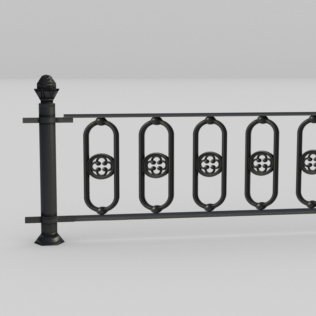 3D 3D Low Poly Railing model - TurboSquid 1910839