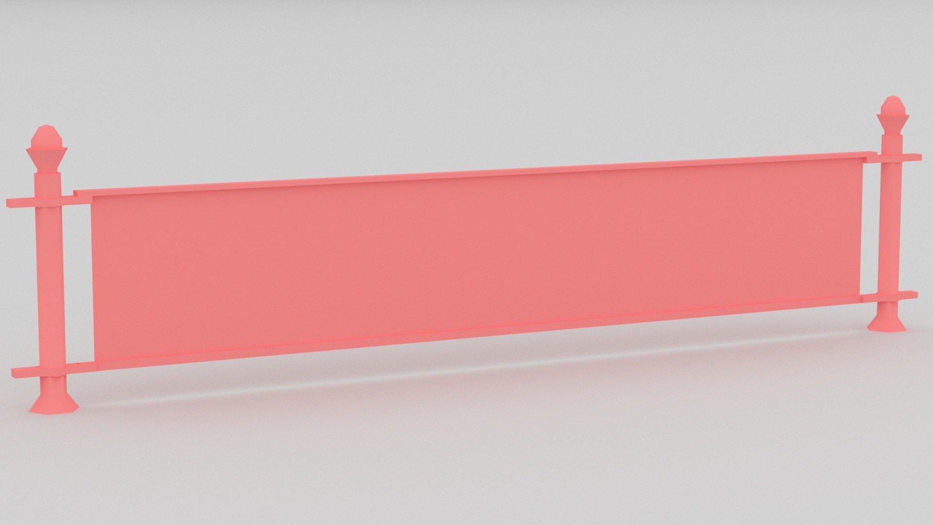 3D 3D Low Poly Railing model - TurboSquid 1910839