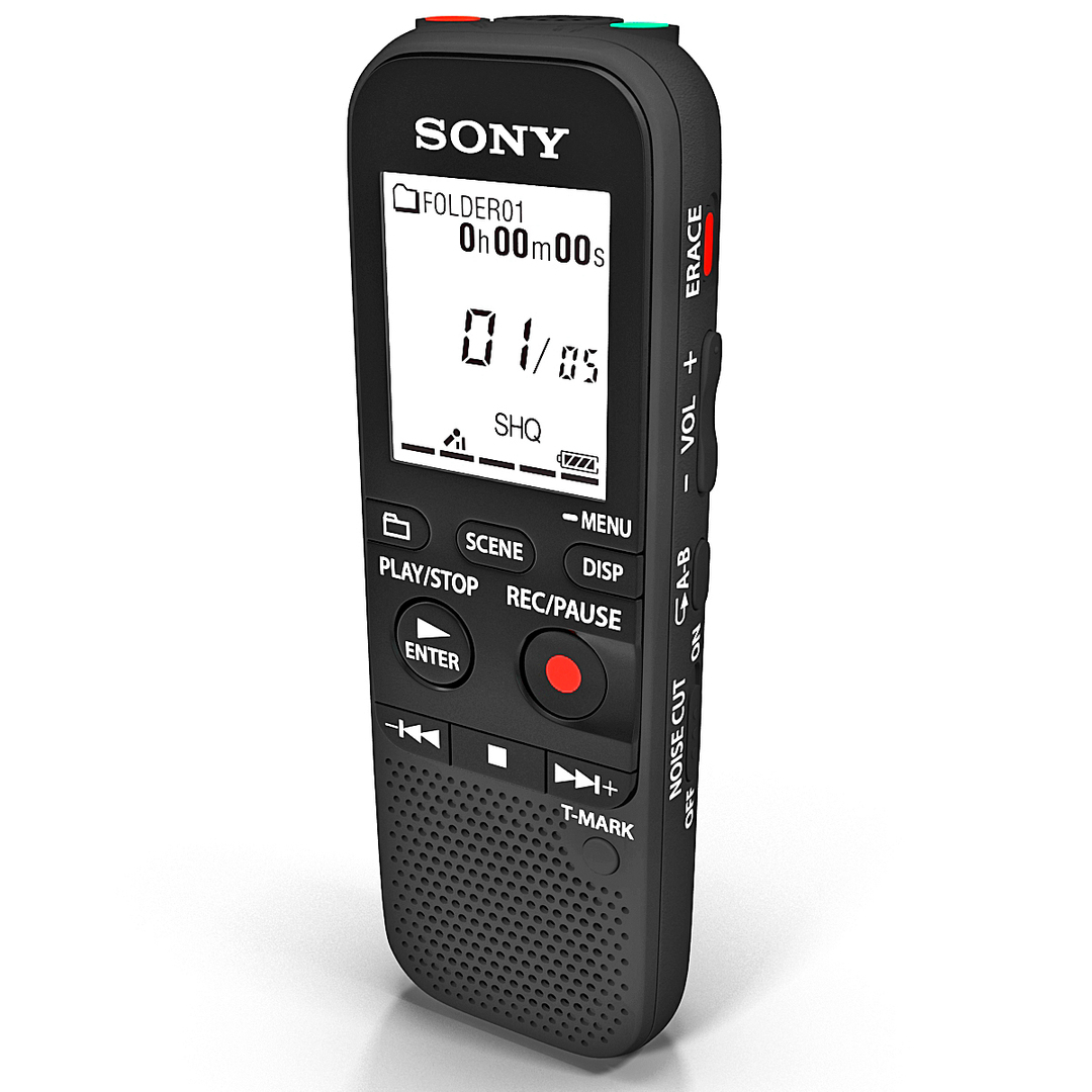 3d Sony Digital Voice Recorder Model