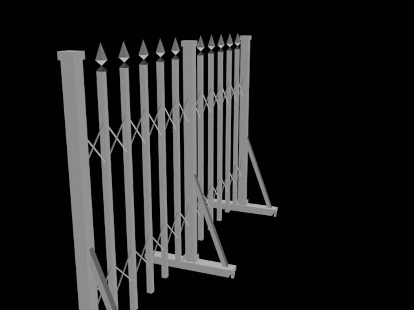 Metal Fence 3d Model