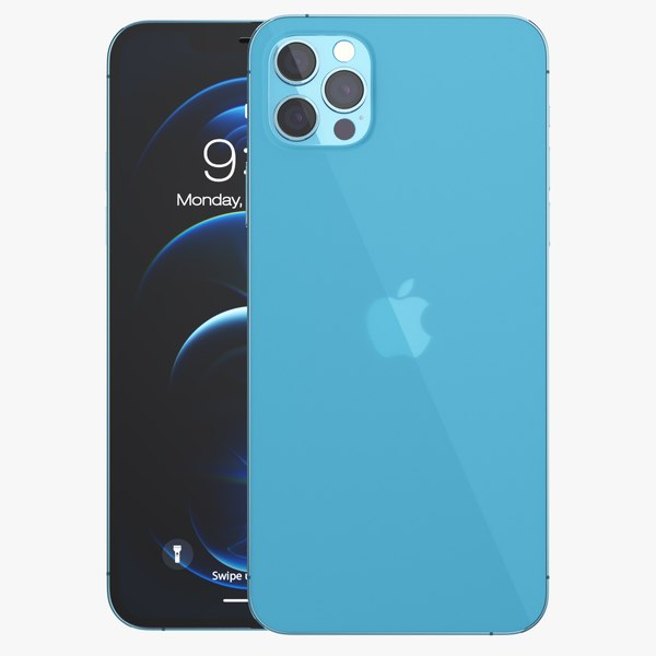 modelo 3d Apple iPhone 12 Pro Max Azul Pacífico - TurboSquid 1669058