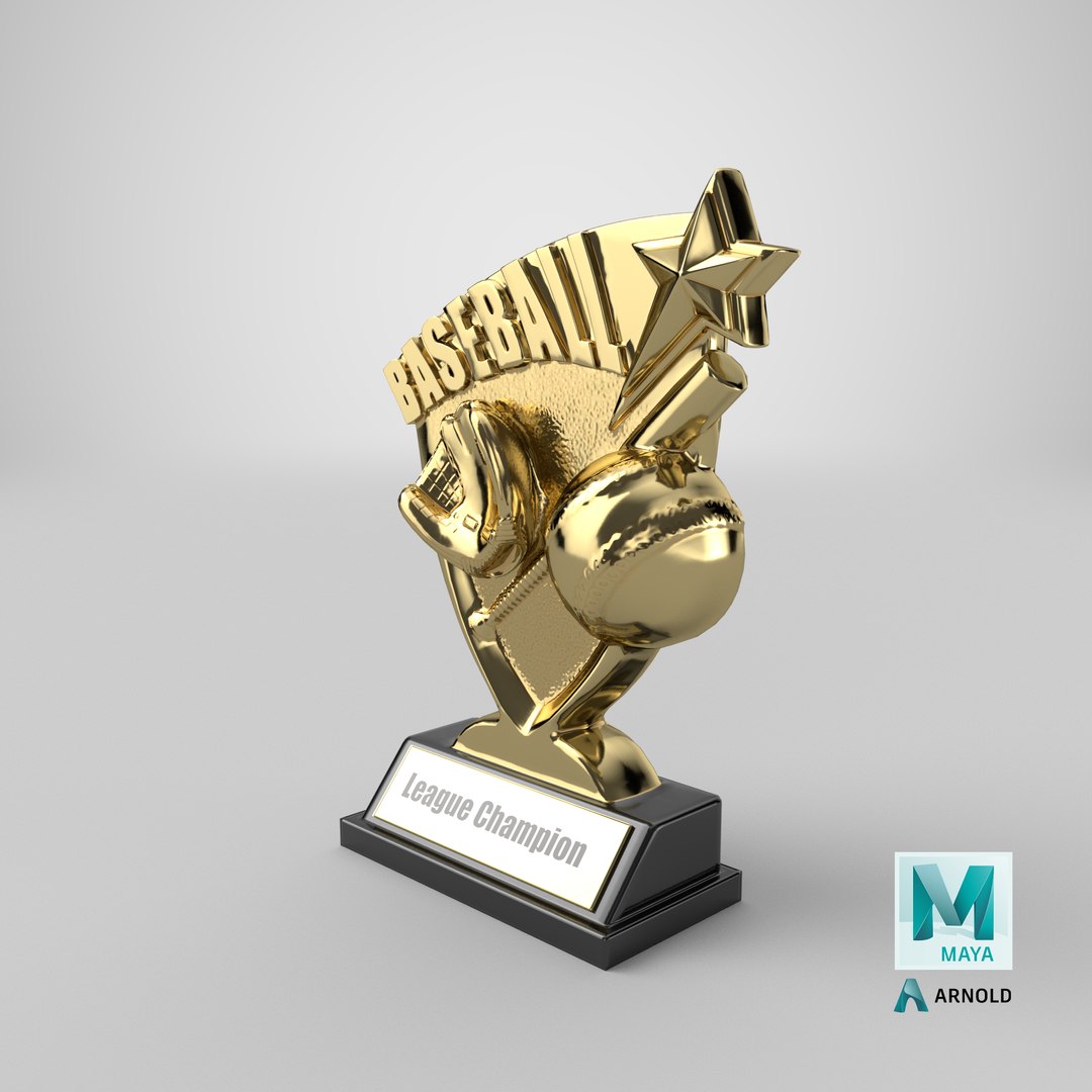 3D Baseball Trophy Ball - TurboSquid 1379903