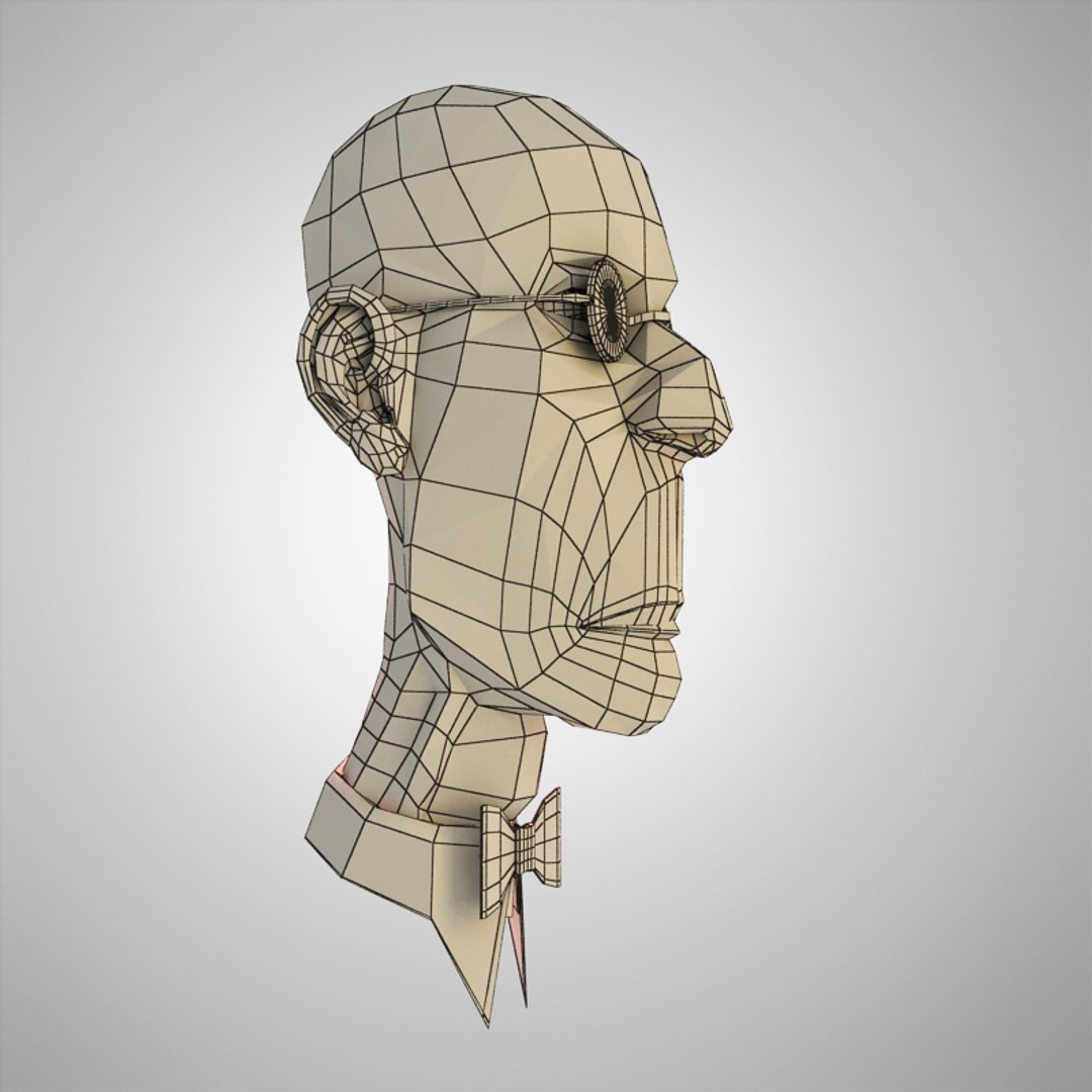 3d Funny Head Cartoon