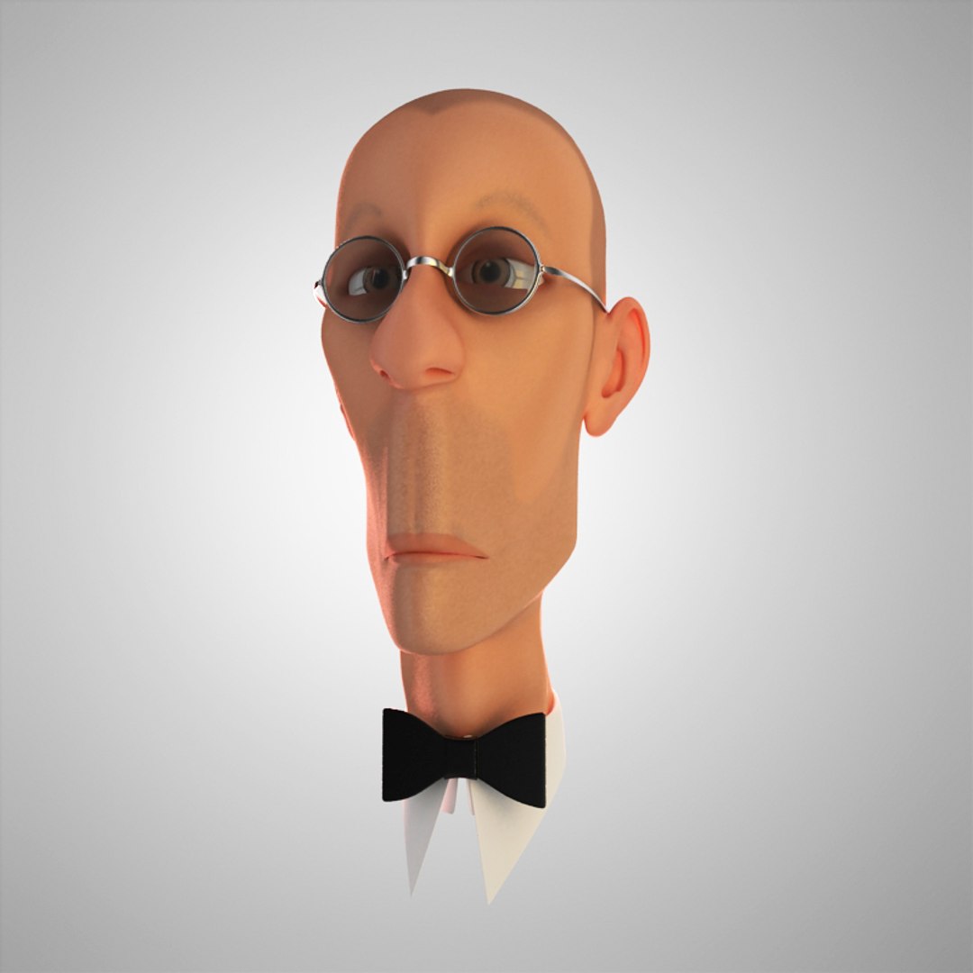 3d Funny Head Cartoon