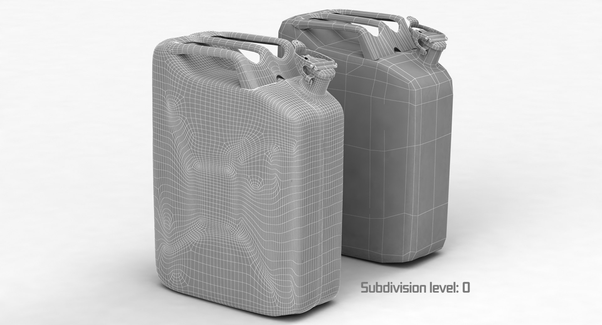 3d Model Old Red Rusty Gasoline