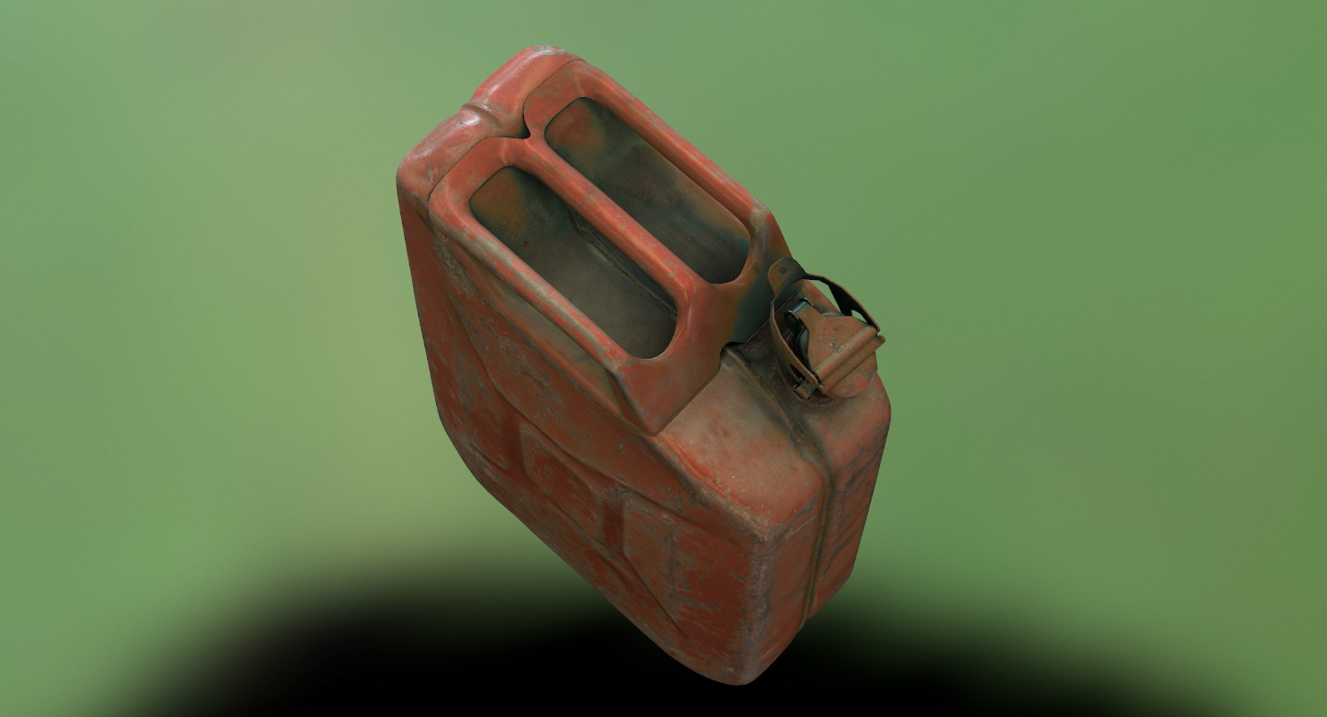3d Model Old Red Rusty Gasoline