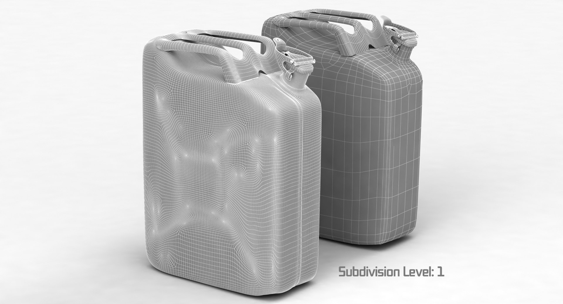 3d Model Old Red Rusty Gasoline